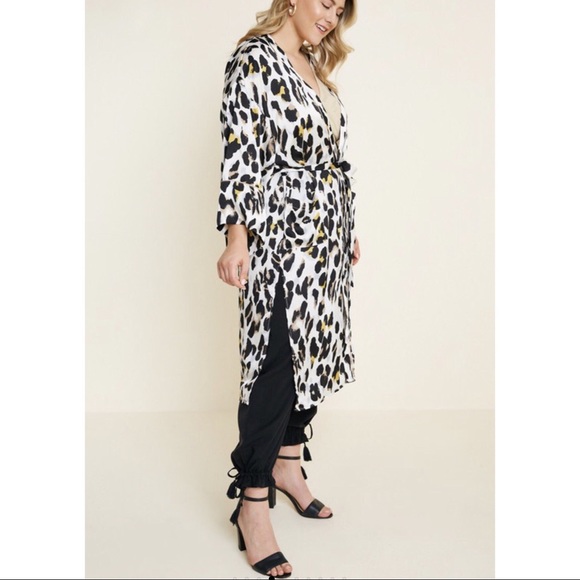 Tops | Plus Size Leopard Kimono Duster | Poshmark